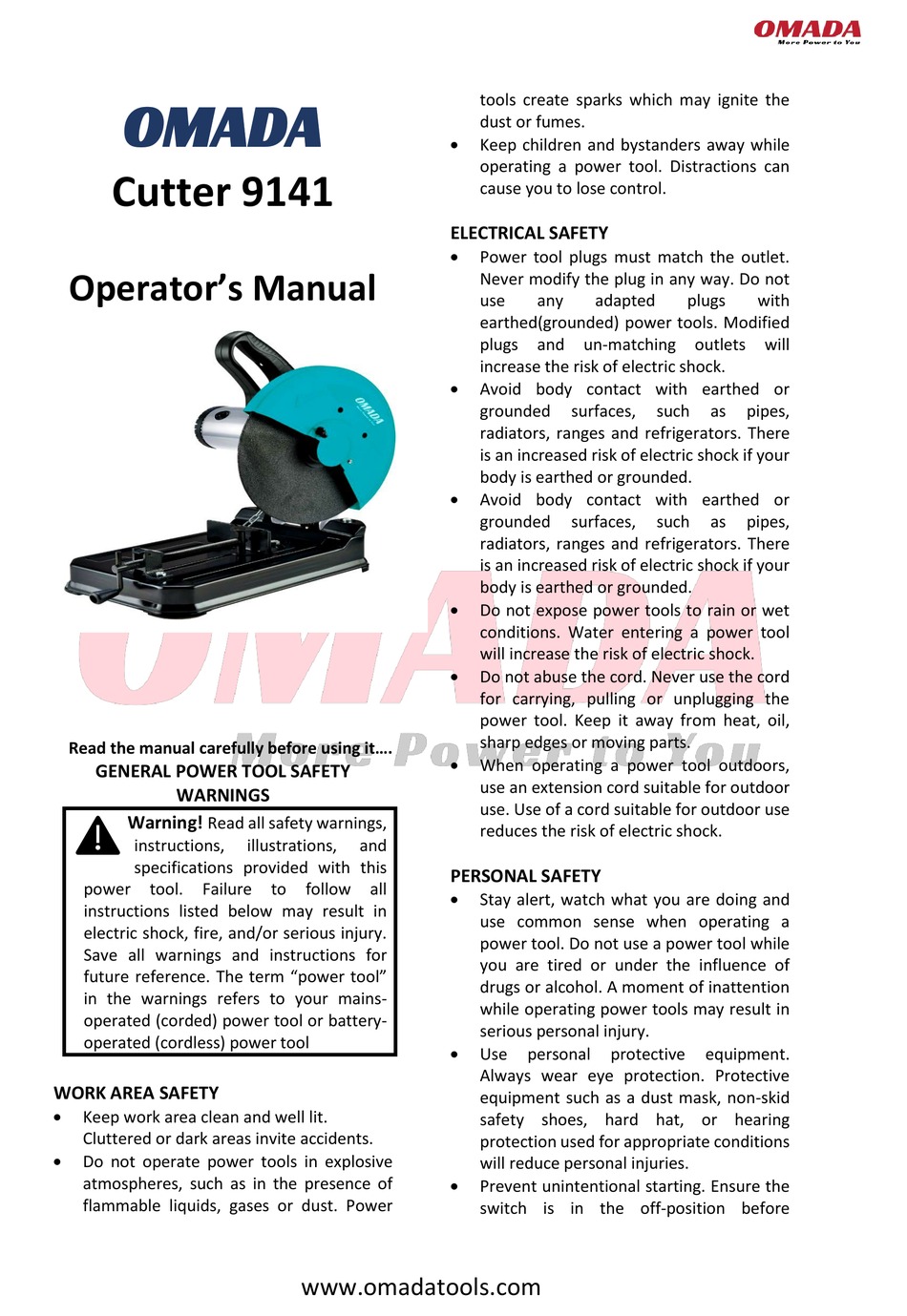 AMADA 9141 OWNER'S MANUAL Pdf Download | ManualsLib