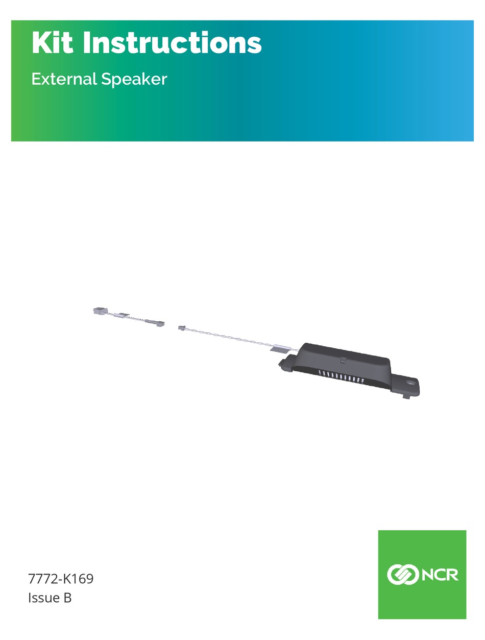 NCR 7772-K169 KIT INSTRUCTIONS Pdf Download | ManualsLib