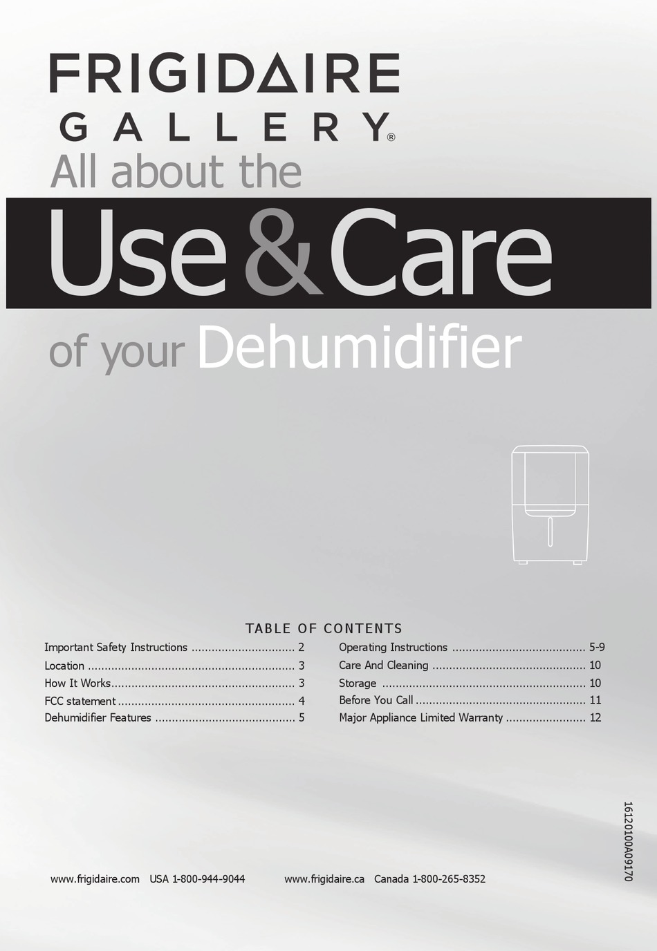 FRIGIDAIRE FGAC7044U1E00 USE & CARE MANUAL Pdf Download | ManualsLib