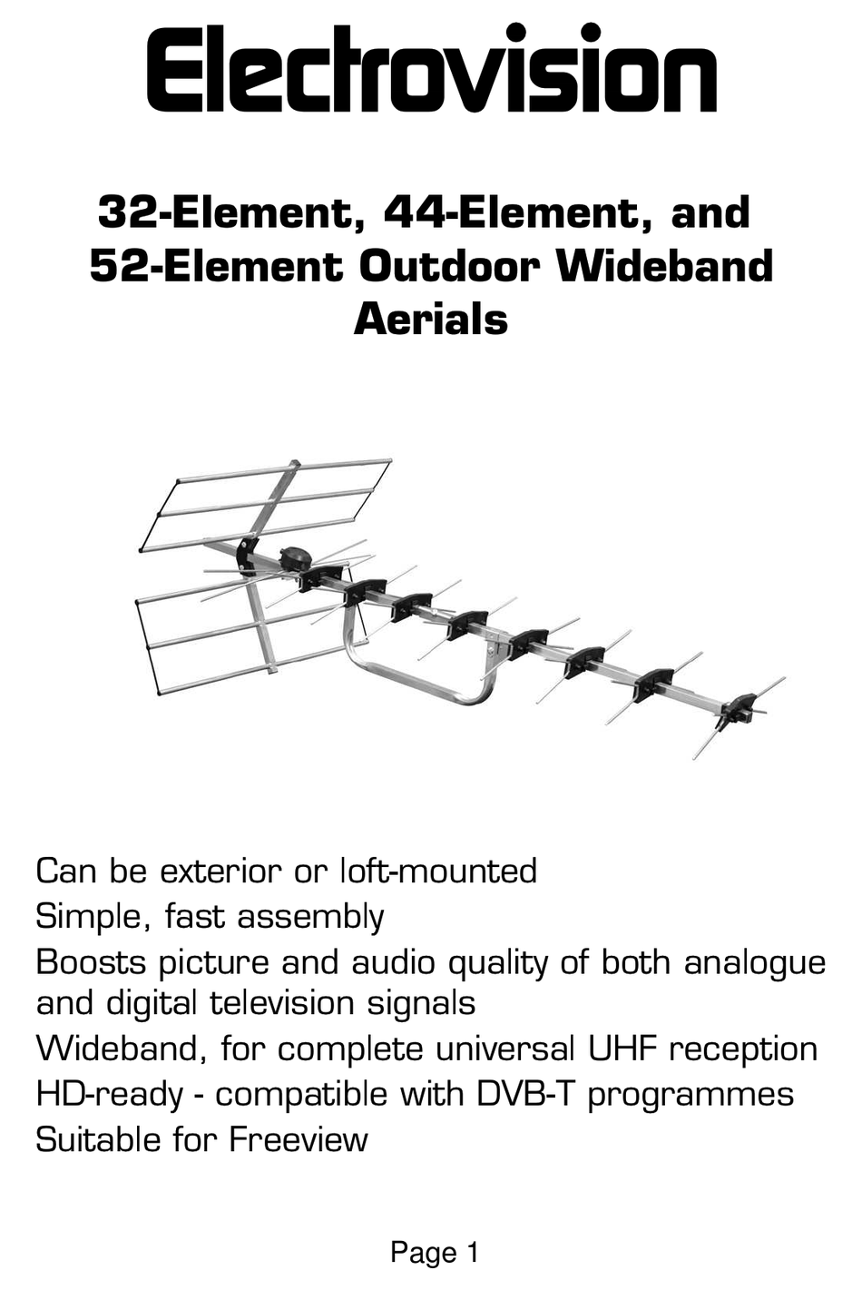 ELECTROVISION 32-ELEMENT MANUAL Pdf Download | ManualsLib