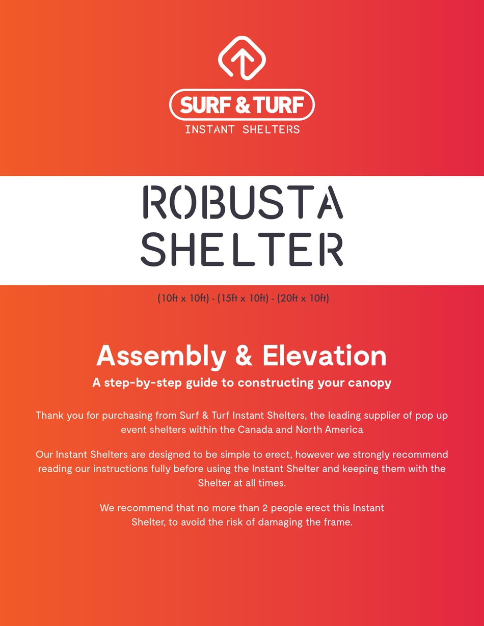 SURF & TURF ROBUSTA ASSEMBLY INSTRUCTIONS MANUAL Pdf Download | ManualsLib