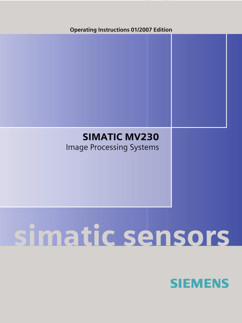 SIEMENS SIMATIC MV230 OPERATING INSTRUCTIONS MANUAL Pdf Download ... SIEMENS SIMATIC MV230 OPERATING INSTRUCTIONS MANUAL Pdf Download ...