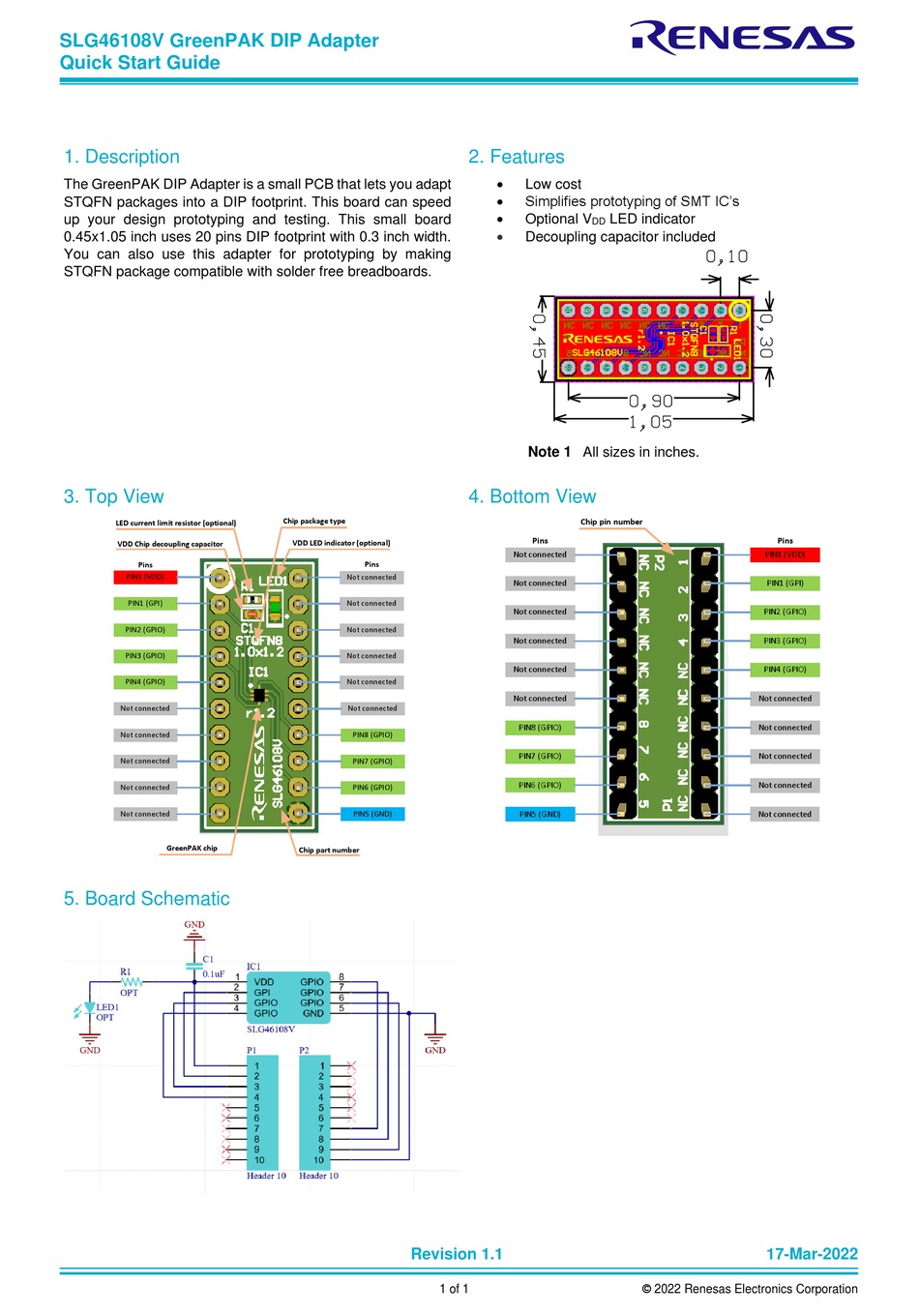RENESAS GREENPAK SLG46108V QUICK START MANUAL Pdf Download | ManualsLib
