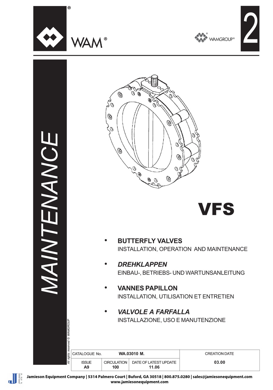 WAM VFS ACCOMPANIMENT TO THE INSTALLATION, OPERATION AND MAINTENANCE ...
