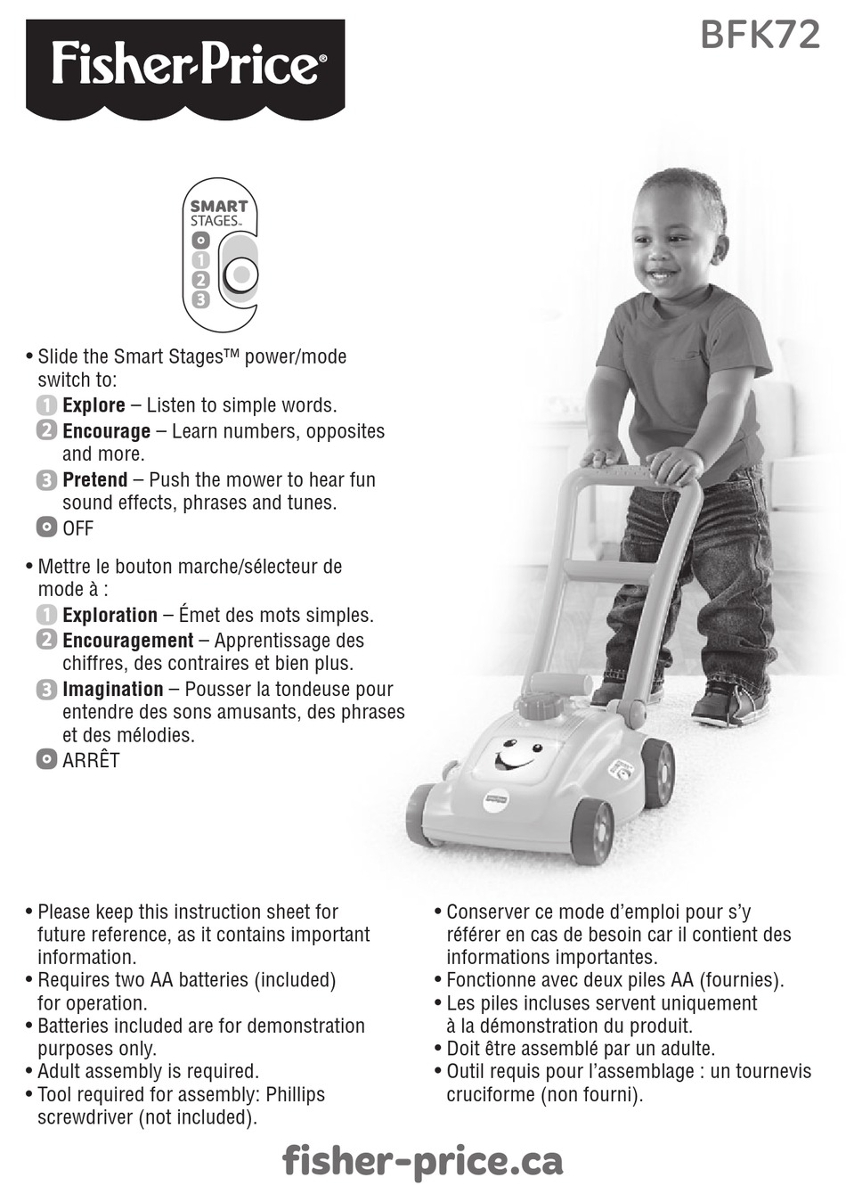 FISHER-PRICE BFK72 QUICK START MANUAL Pdf Download | ManualsLib