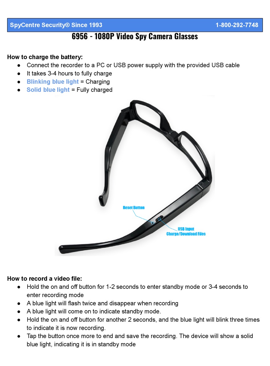 SPYCENTRE SECURITY 6956 INSTRUCTIONS Pdf Download | ManualsLib