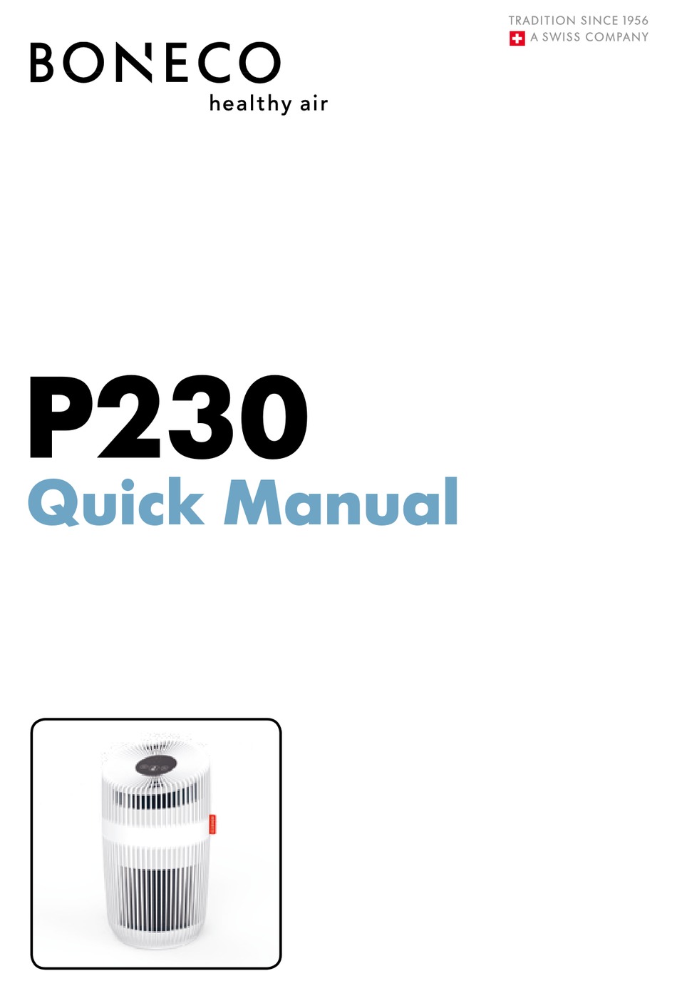 BONECO P230 QUICK MANUAL Pdf Download | ManualsLib
