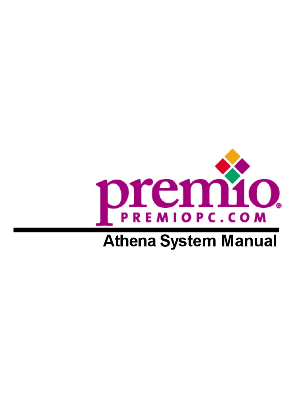 PREMIO COMPUTER SYSTEM MANUAL Pdf Download | ManualsLib