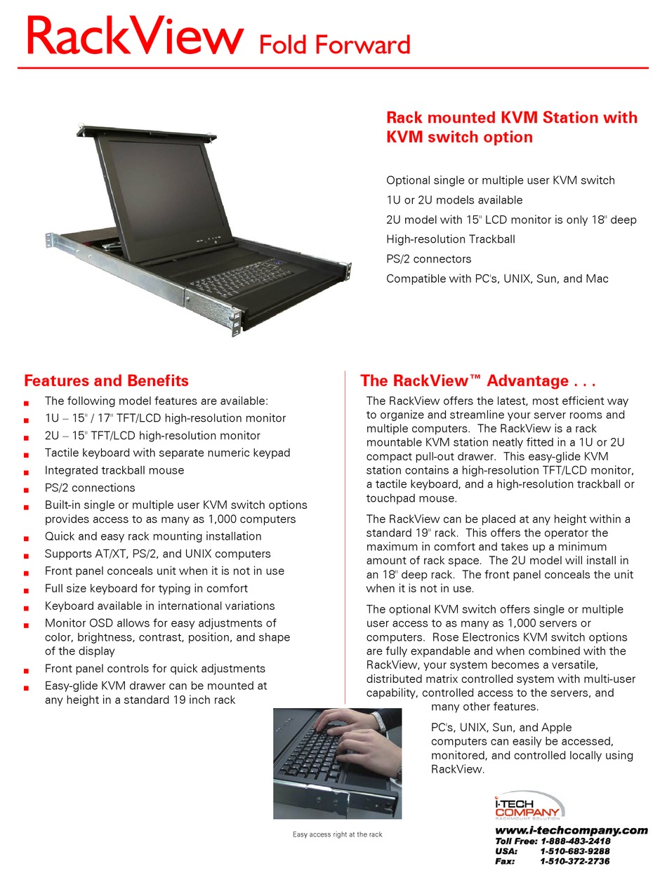 I-TECH RV1-CEKVM15A FEATURES AND BENEFITS Pdf Download | ManualsLib