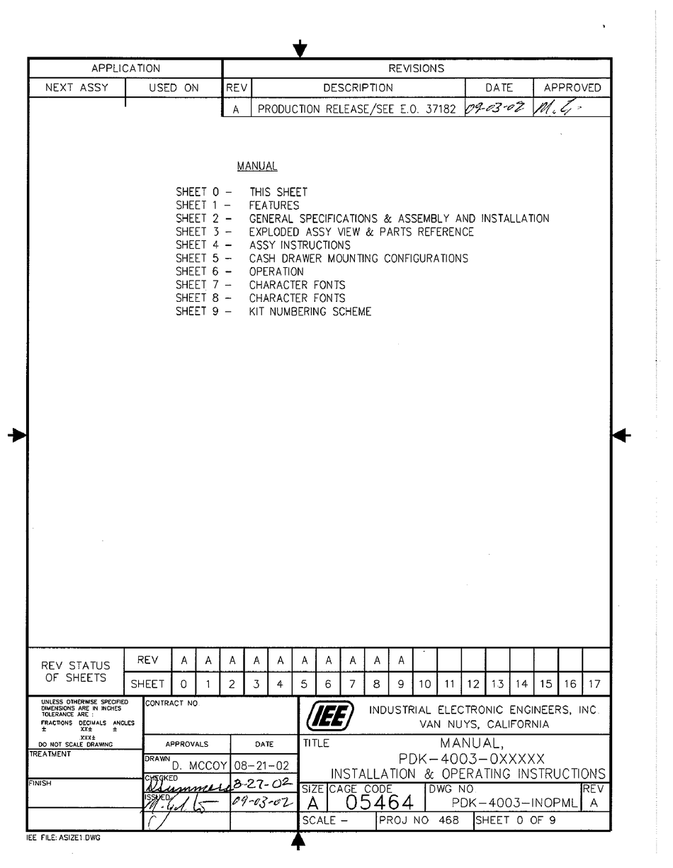 IEE PDK 4003-0WG13L MONITOR REFERENCE MANUAL | ManualsLib