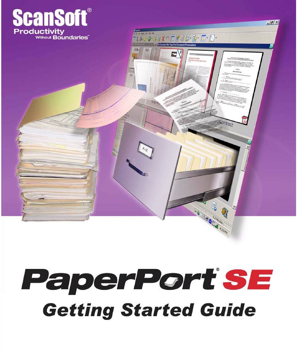 SCANSOFT PAPERPORT 10SE USER MANUAL Pdf Download | ManualsLib