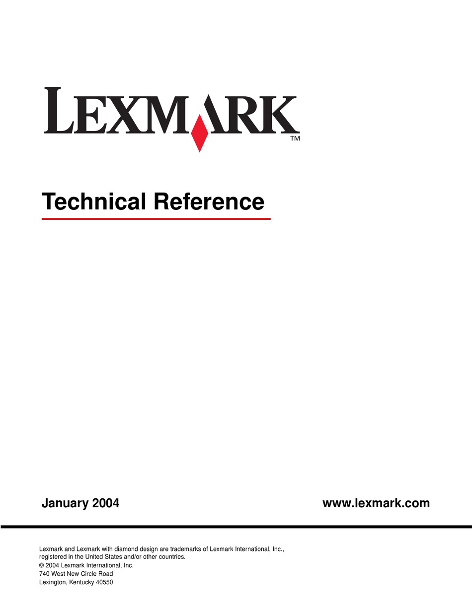 LEXMARK C752 TECHNICAL REFERENCE Pdf Download | ManualsLib