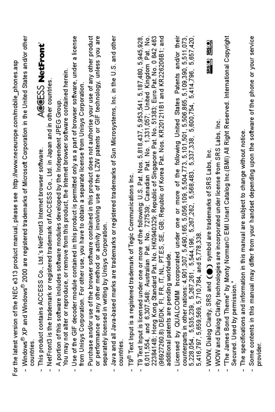 NEC E313 PRODUCT MANUAL Pdf Download | ManualsLib