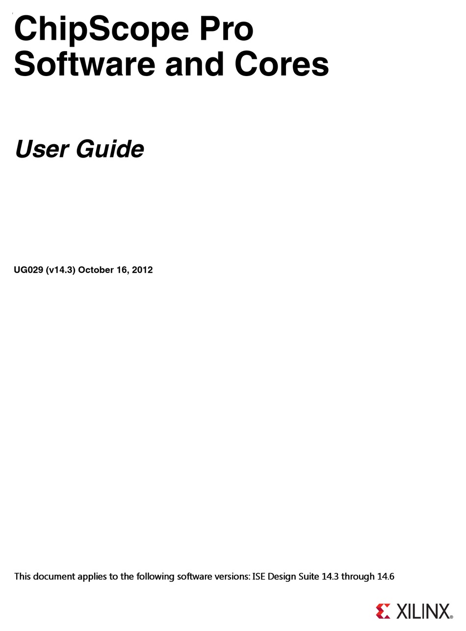 Xilinx Chipscope Pro User Manual Pdf Download Manualslib