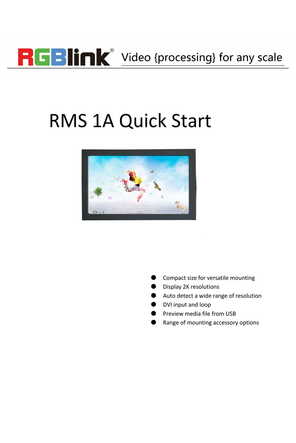 RGBLINK RMS 1A QUICK START MANUAL Pdf Download | ManualsLib