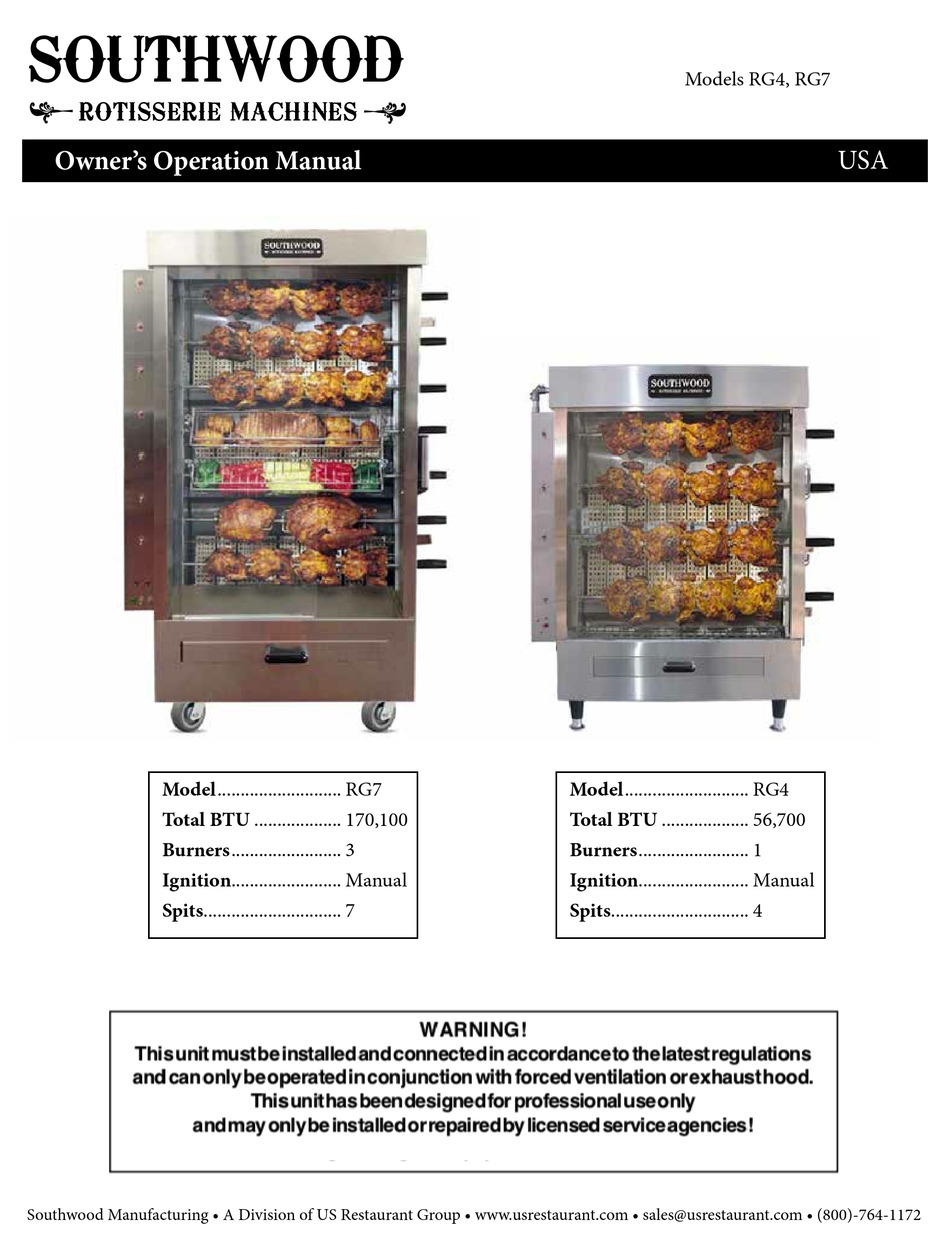 SOUTHWOOD RG7 OWNER'S OPERATION MANUAL Pdf Download | ManualsLib