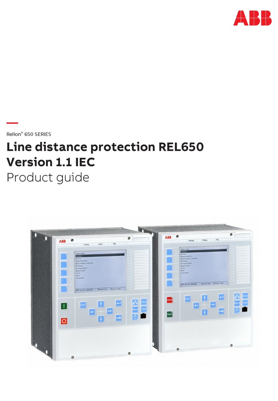 ABB RELION 650 SERIES PRODUCT MANUAL Pdf Download | ManualsLib