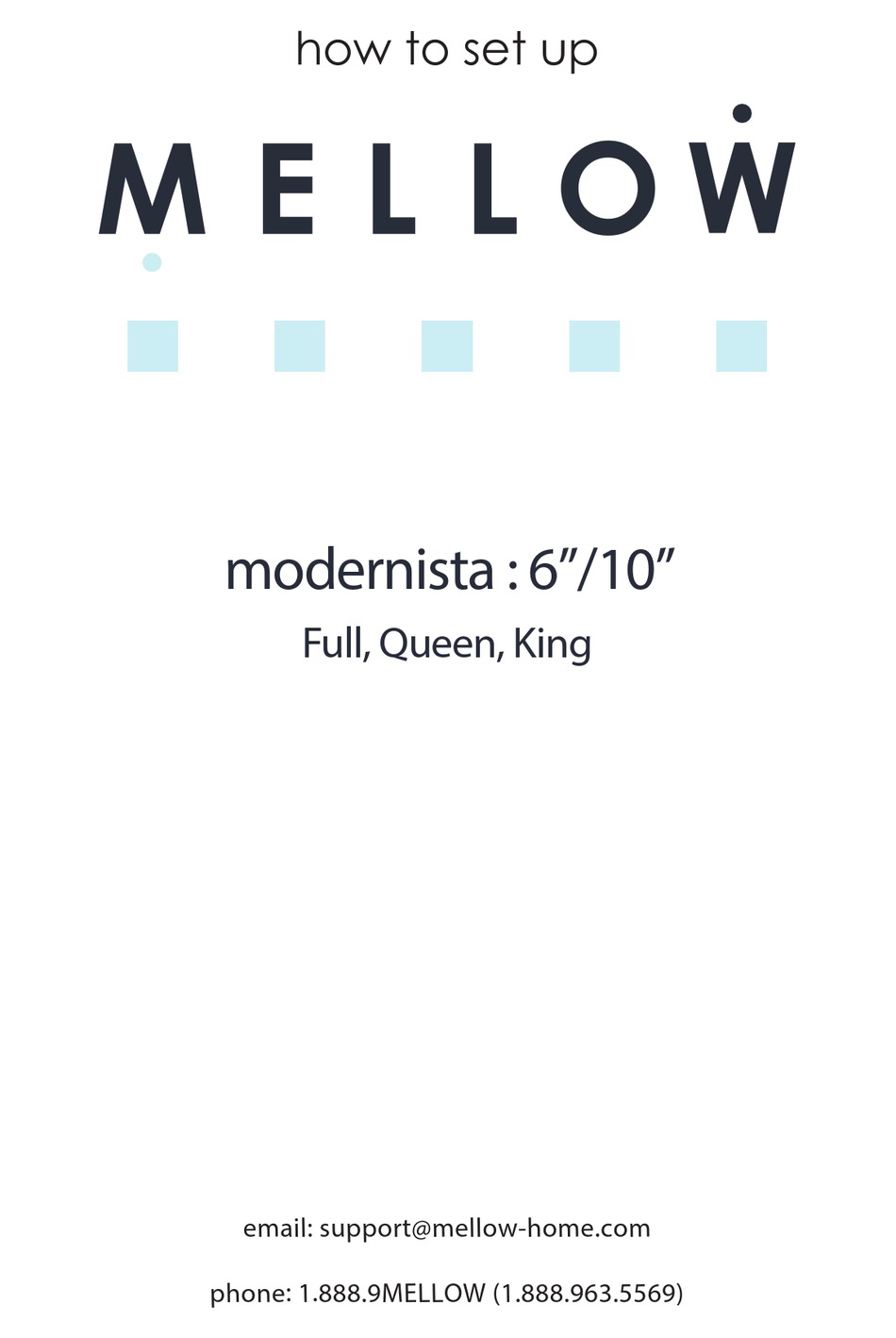 MELLOW MODERNISTA HOW TO SET UP Pdf Download | ManualsLib