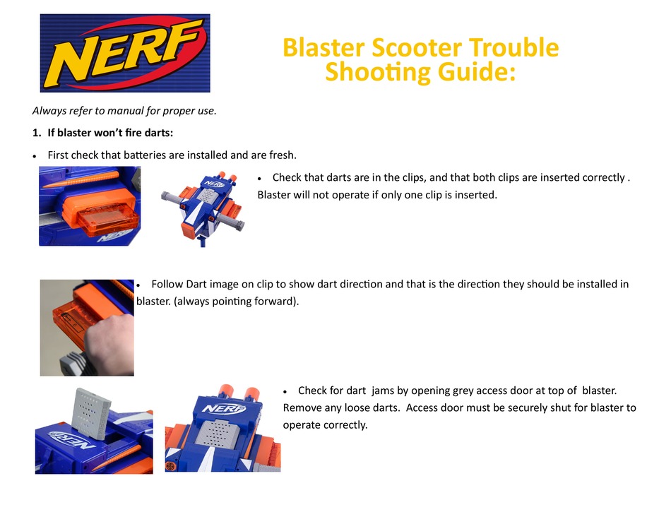 NERF BLASTER SCOOTER TROUBLESHOOTING MANUAL Pdf Download | ManualsLib NERF BLASTER SCOOTER TROUBLESHOOTING MANUAL Pdf Download | ManualsLib
