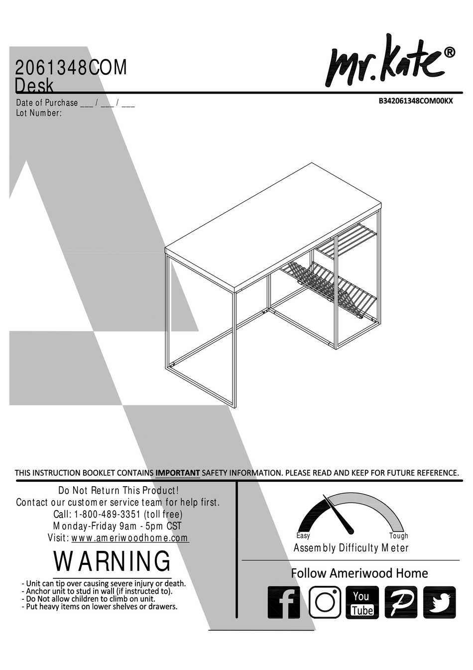 MR.KATE 2061348COM MANUAL Pdf Download | ManualsLib