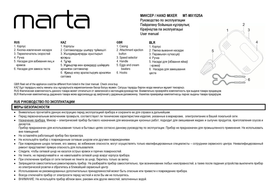 MARTA MT-MX1525A USER MANUAL Pdf Download | ManualsLib