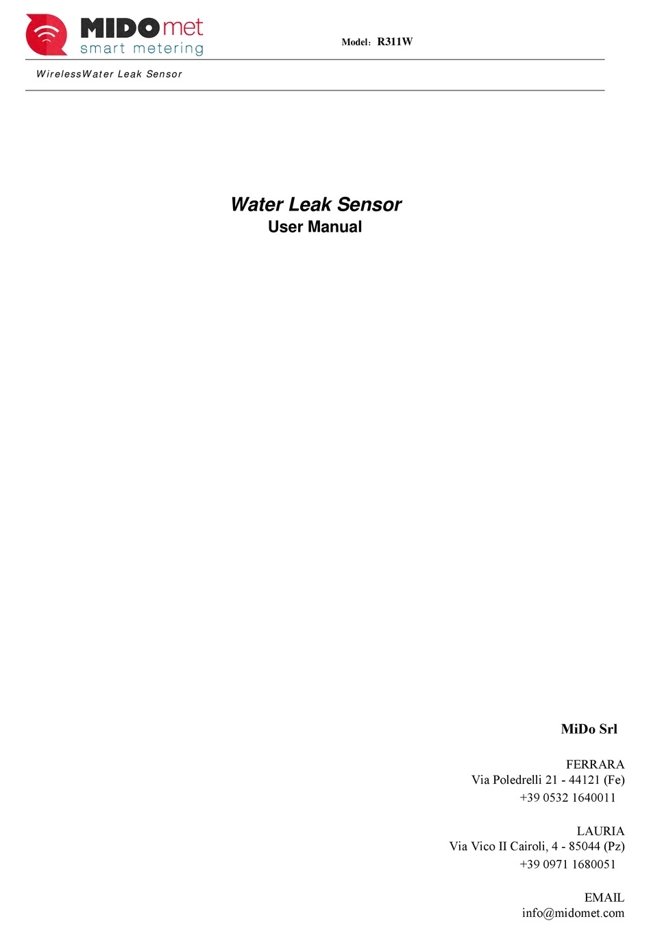 MIDO R311W USER MANUAL Pdf Download | ManualsLib