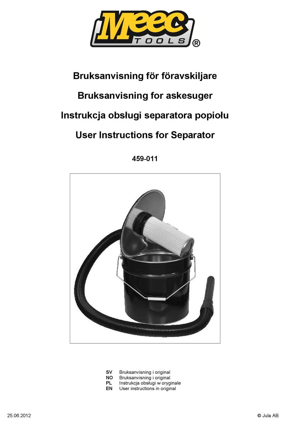 MEEC TOOLS 459-011 USER INSTRUCTIONS Pdf Download | ManualsLib