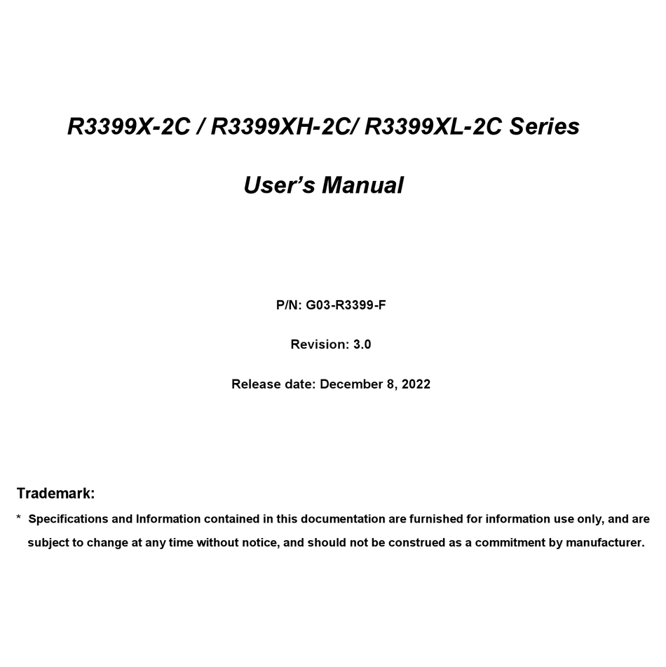 JETWAY R3399X-2C SERIES USER MANUAL Pdf Download | ManualsLib