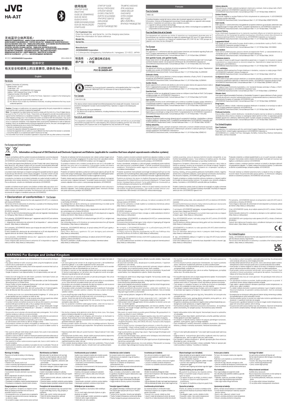 JVC HA-A3T MANUAL Pdf Download | ManualsLib