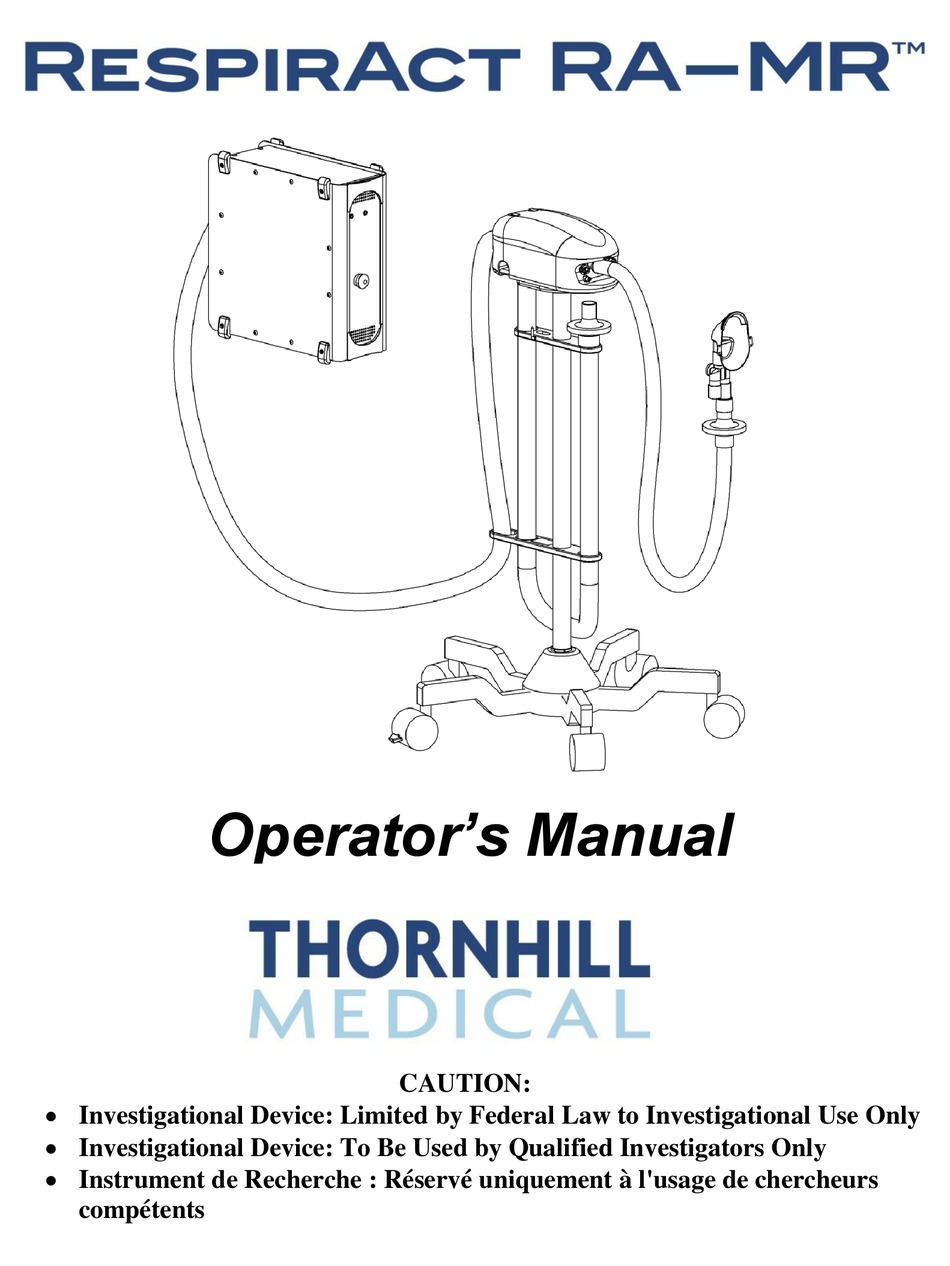 THORNHILL MEDICAL RESPIRACT RA-MR OPERATOR'S MANUAL Pdf Download ...