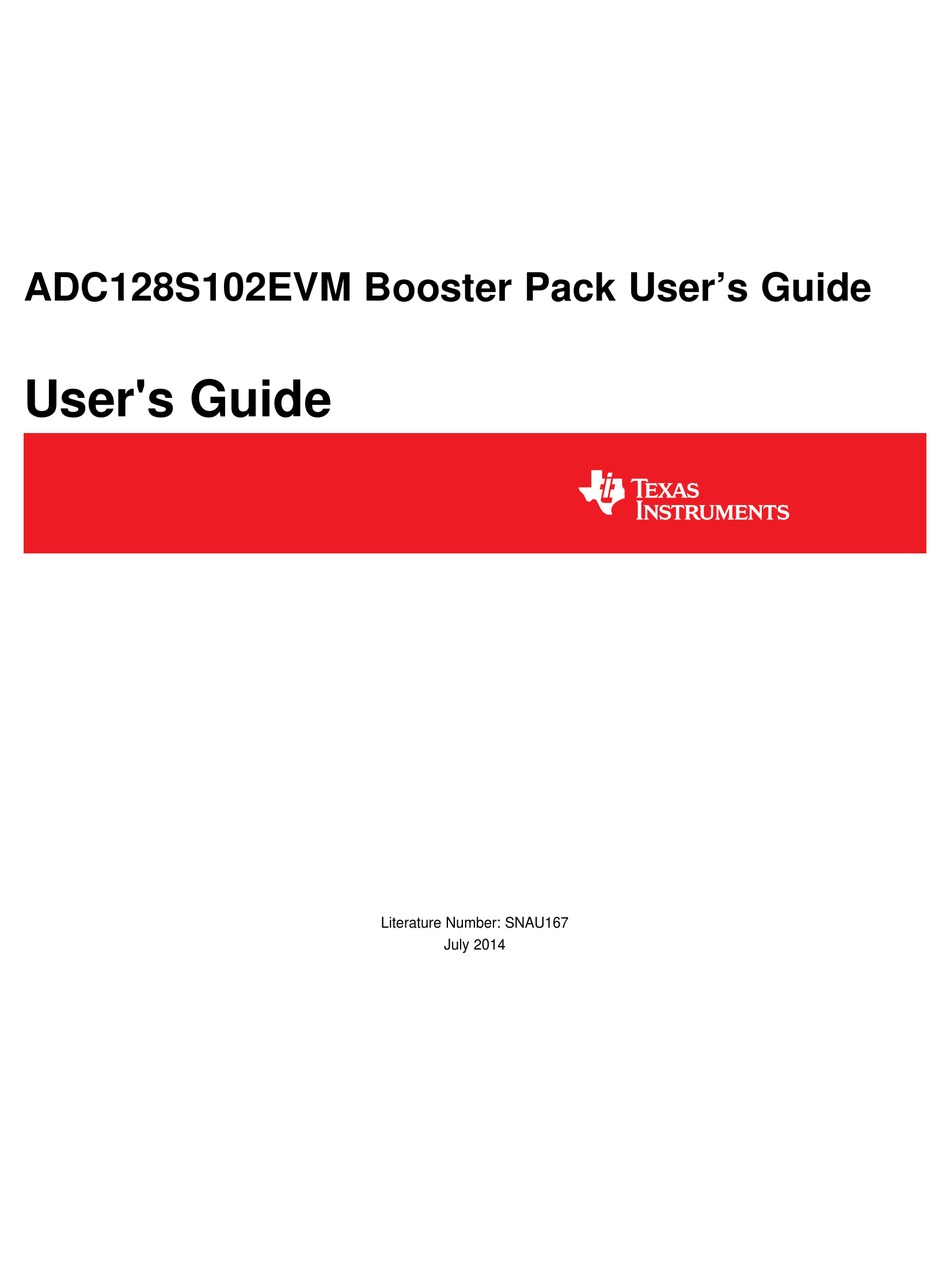 TEXAS INSTRUMENTS ADC128S102EVM USER MANUAL Pdf Download | ManualsLib