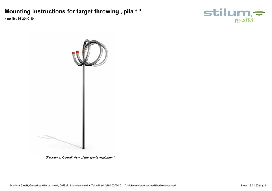 STILUM PILA 1 MOUNTING INSTRUCTIONS Pdf Download | ManualsLib
