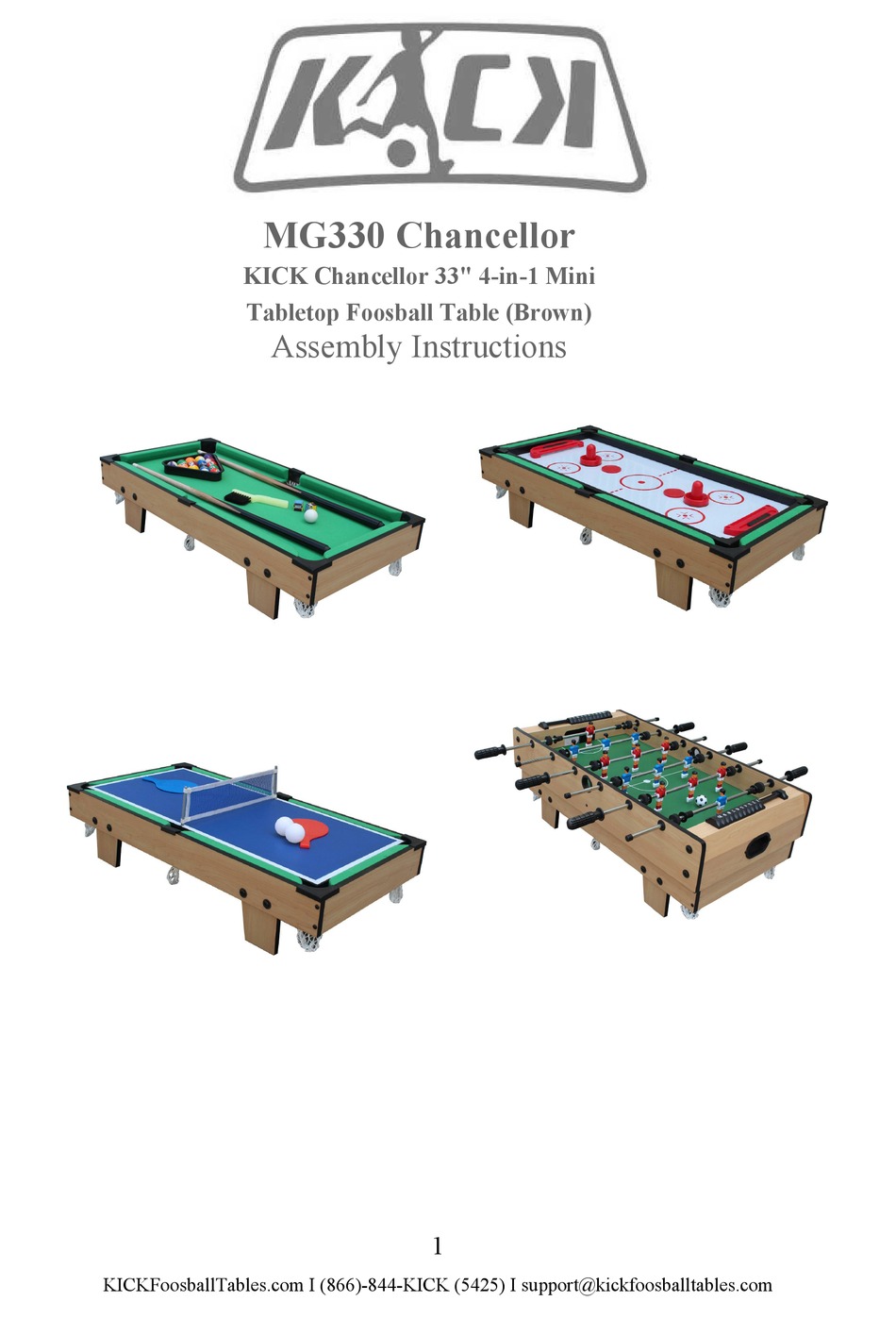 KICK CHANCELLOR ASSEMBLY INSTRUCTIONS MANUAL Pdf Download | ManualsLib