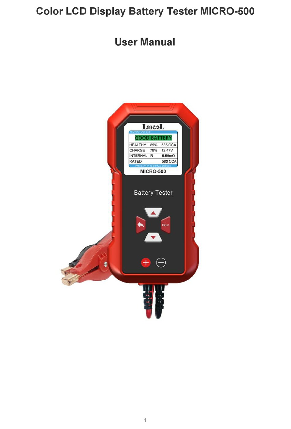 LANCOL MICRO-500 USER MANUAL Pdf Download | ManualsLib