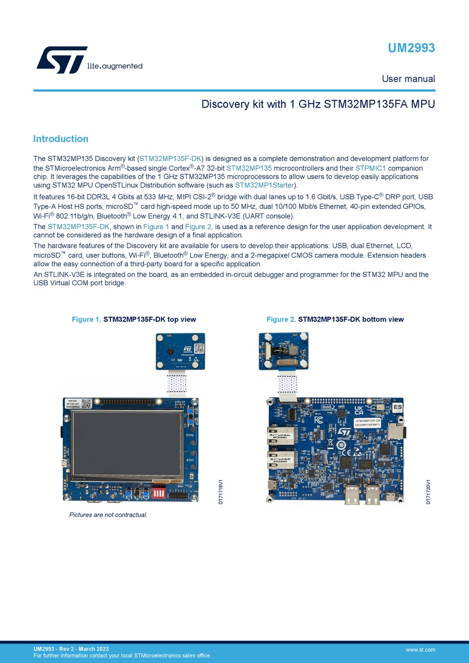 ST STM32MP135F-DK USER MANUAL Pdf Download | ManualsLib