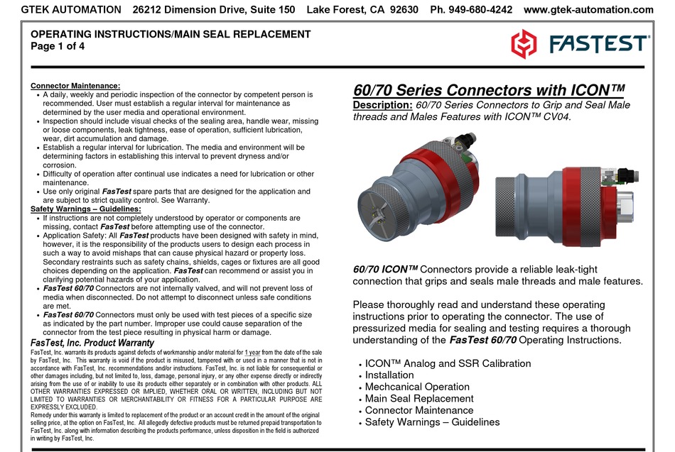 FASTEST 60 SERIES OPERATING INSTRUCTIONS Pdf Download | ManualsLib FASTEST 60 SERIES OPERATING INSTRUCTIONS Pdf Download | ManualsLib