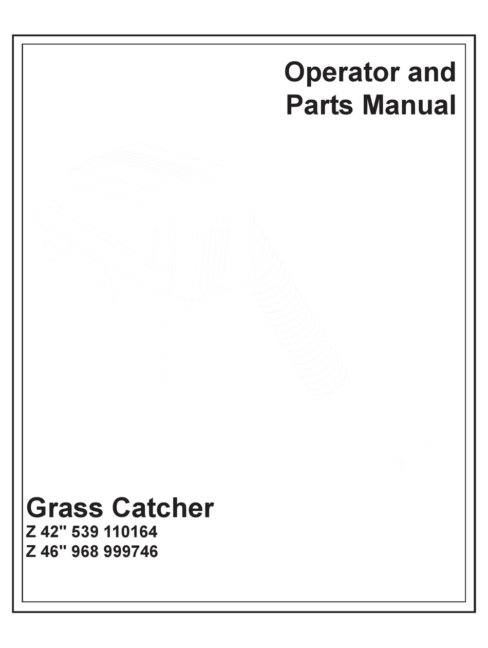 HTC Z 42 OPERATOR AND PARTS MANUAL Pdf Download | ManualsLib