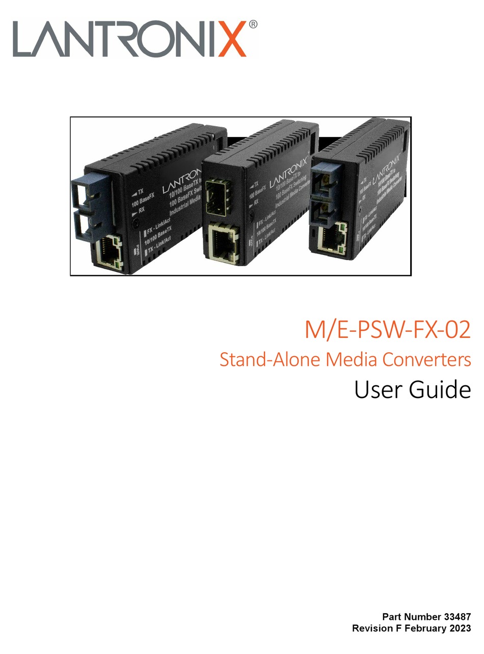 LANTRONIX M/E-PSW-FX-02 USER MANUAL Pdf Download | ManualsLib