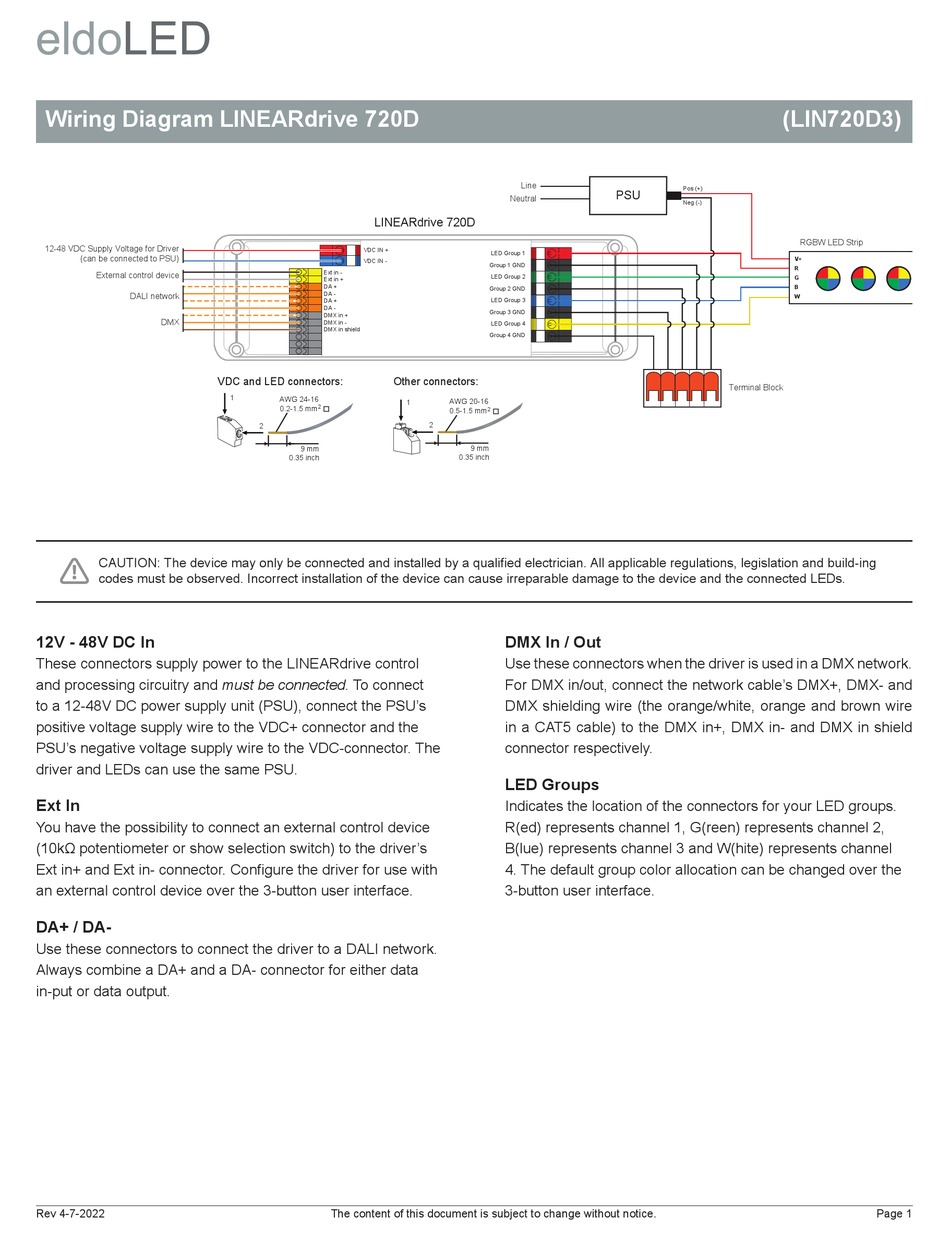 ELDOLED LINEARDRIVE 720D WIRING DIAGRAM Pdf Download | ManualsLib