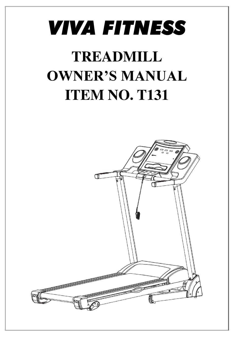 VIVA FITNESS T131 OWNER'S MANUAL Pdf Download | ManualsLib