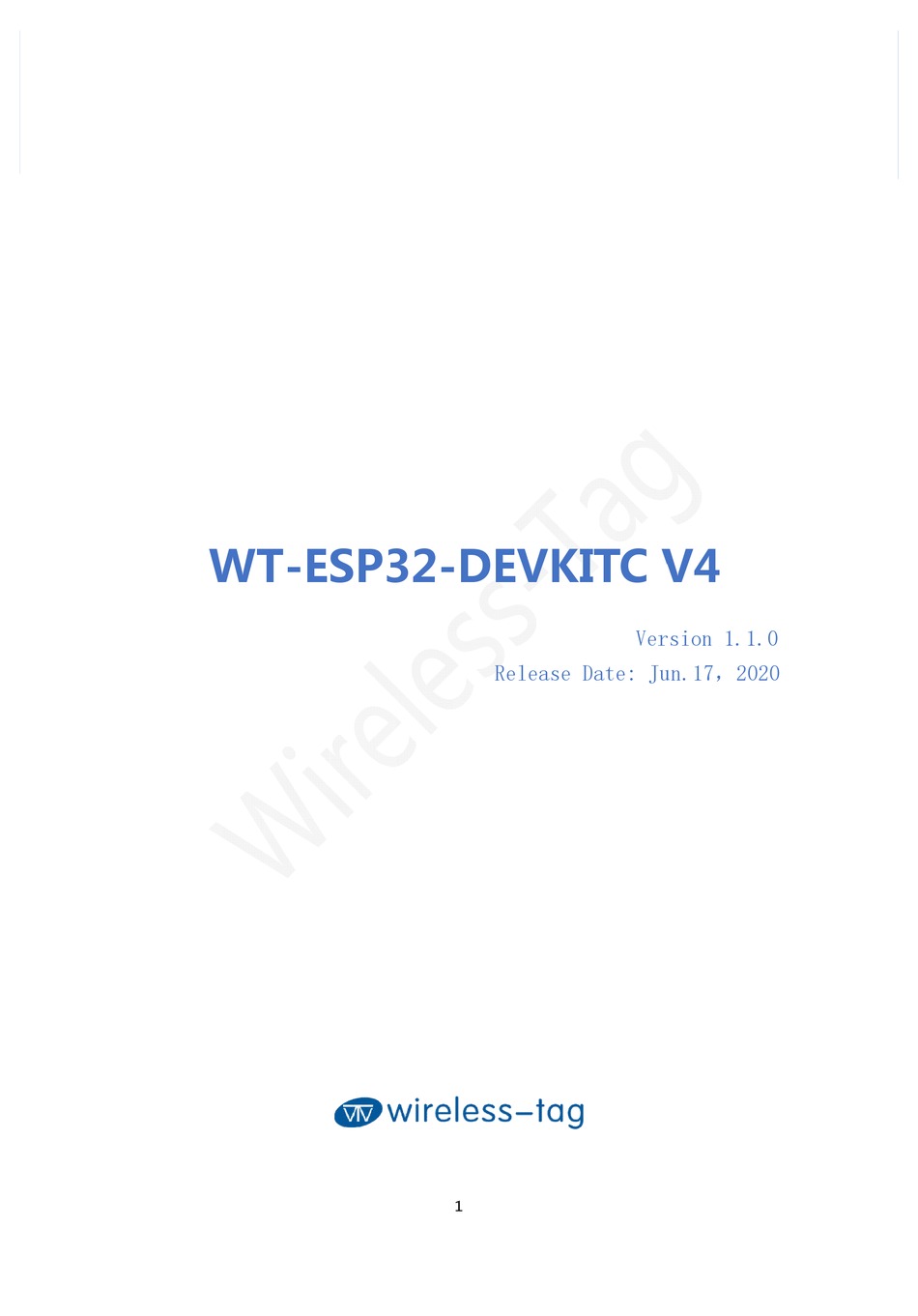 WIRELESS-TAG WT-ESP32-DEVKITC V4 QUICK START MANUAL Pdf Download ... WIRELESS-TAG WT-ESP32-DEVKITC V4 QUICK START MANUAL Pdf Download ...