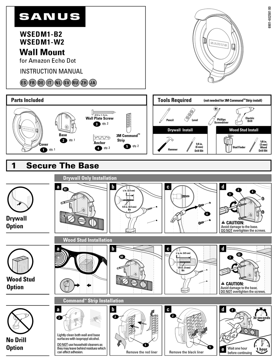 SANUS WSEDM1 W2 INSTRUCTION MANUAL Pdf Download ManualsLib sanus-wsedm1-w2-instruction-manual-pdf-download-manualslib