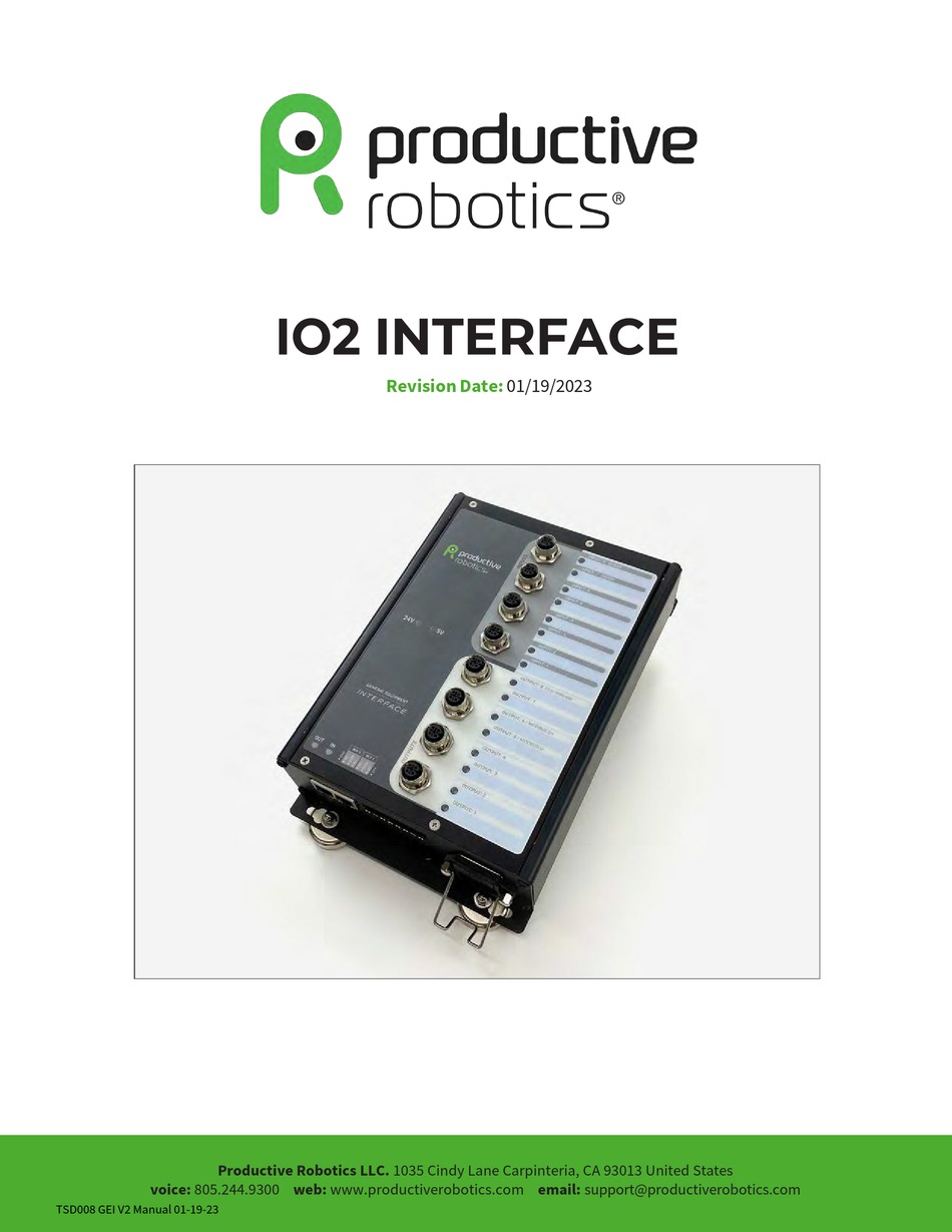 PRODUCTIVE ROBOTICS IO2 MANUAL Pdf Download | ManualsLib PRODUCTIVE ROBOTICS IO2 MANUAL Pdf Download | ManualsLib