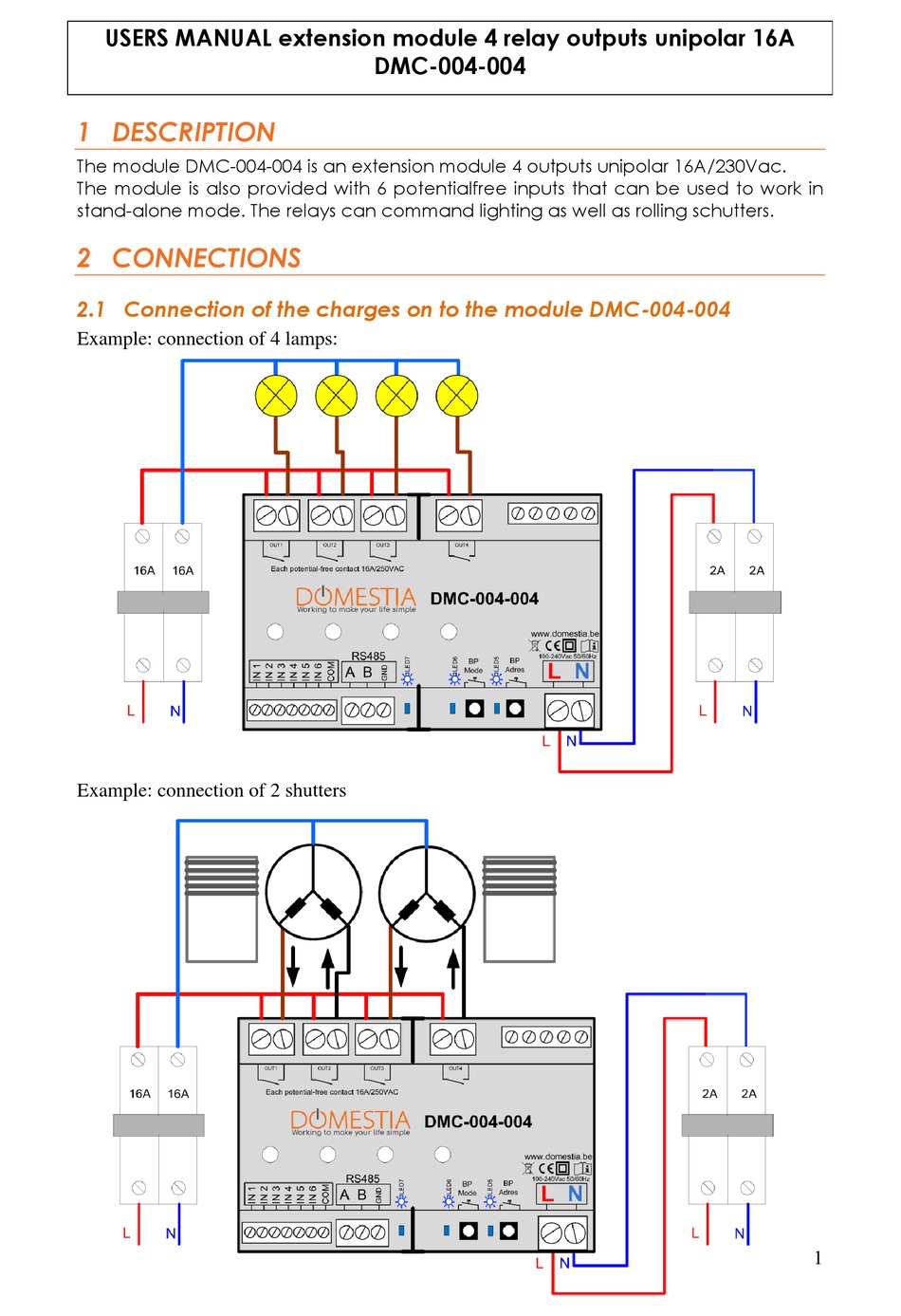 DOMESTIA DMC-004-004 USER MANUAL Pdf Download | ManualsLib
