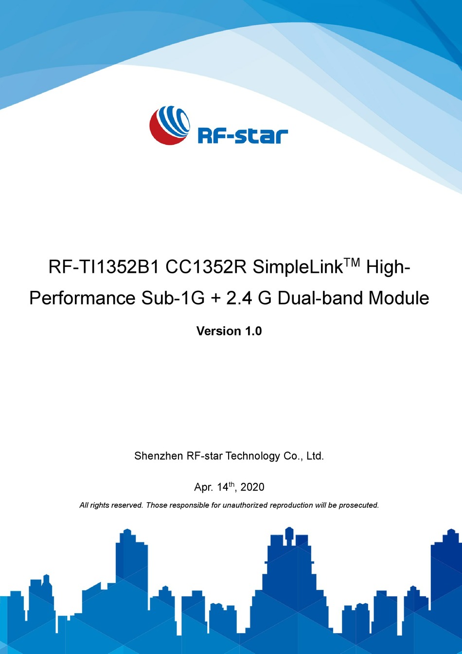 RF-STAR SIMPLELINK RF-TI1352B1 CC1352R MANUAL Pdf Download | ManualsLib