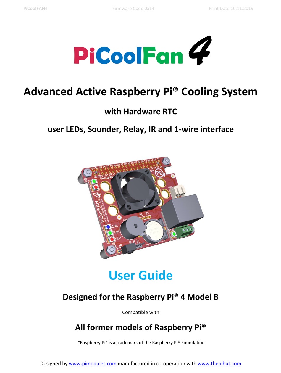 RASPBERRY PI PICOOLFAN4 USER MANUAL Pdf Download | ManualsLib