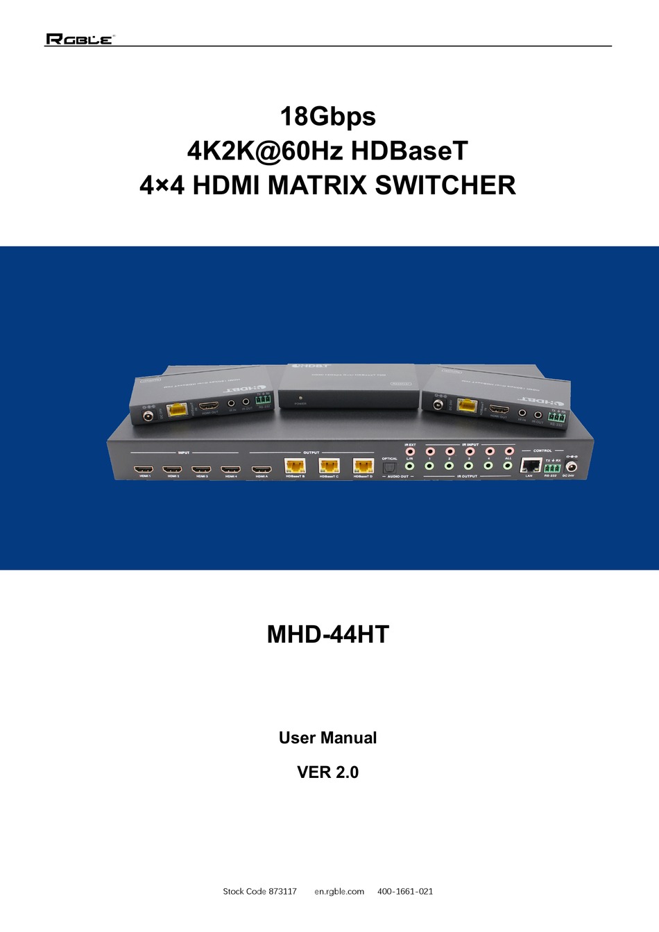 RGBLE MHD-44HT USER MANUAL Pdf Download | ManualsLib