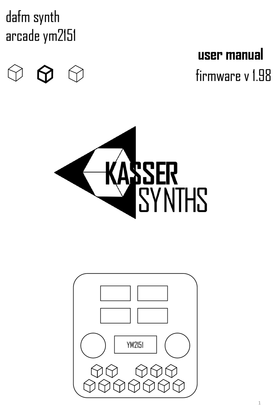 KASSER SYNTHS DAFM SYNTH ARCADE YM2151 USER MANUAL Pdf Download ...