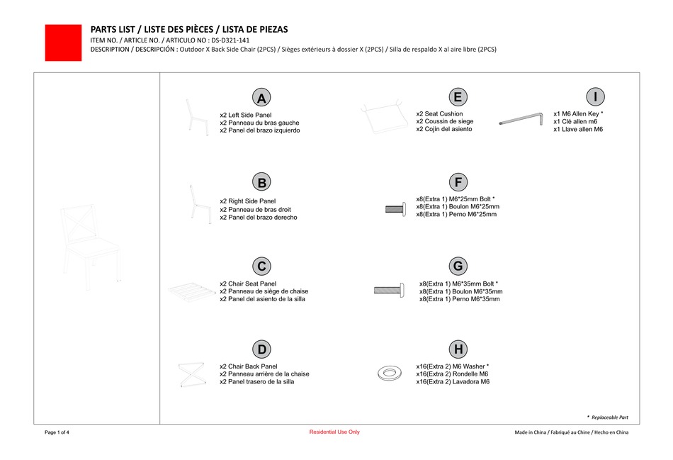 ACCENTRICS HOME DS-D321-141 ASSEMBLY INSTRUCTIONS Pdf Download | ManualsLib