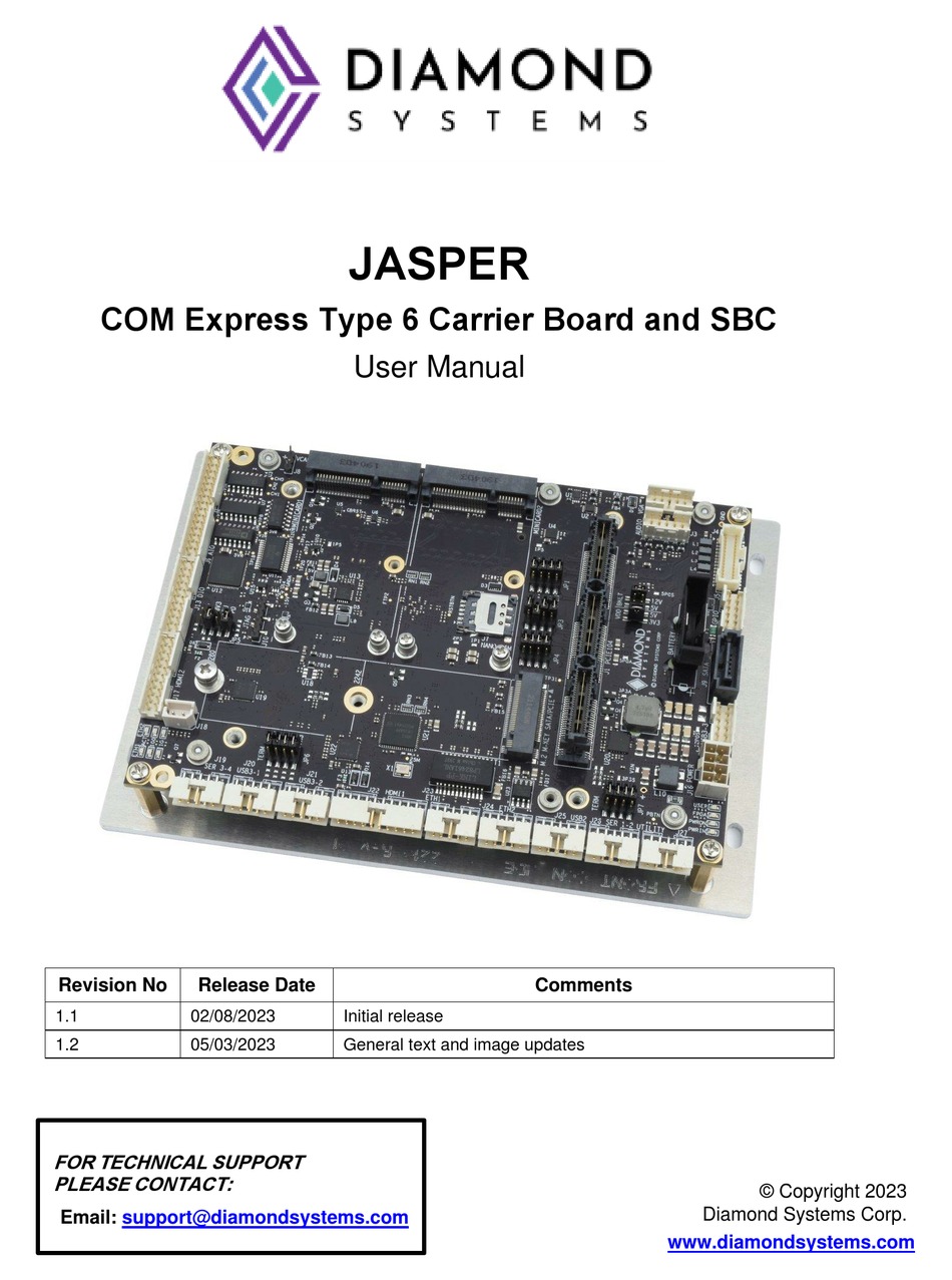 DIAMOND SYSTEMS JASPER USER MANUAL Pdf Download | ManualsLib DIAMOND SYSTEMS JASPER USER MANUAL Pdf Download | ManualsLib
